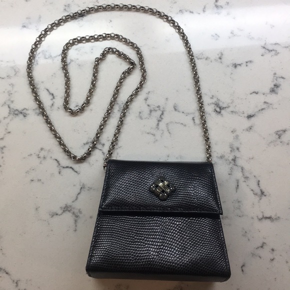 Judith Jack | Bags | Judith Jack Black Leather Evening Bag | Poshmark